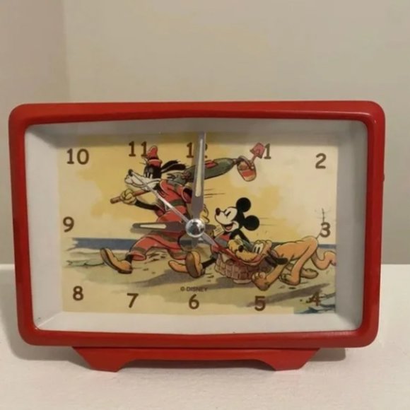 Other | Vintage Disney Clock With Mickey Pluto And Goofy | Poshmark